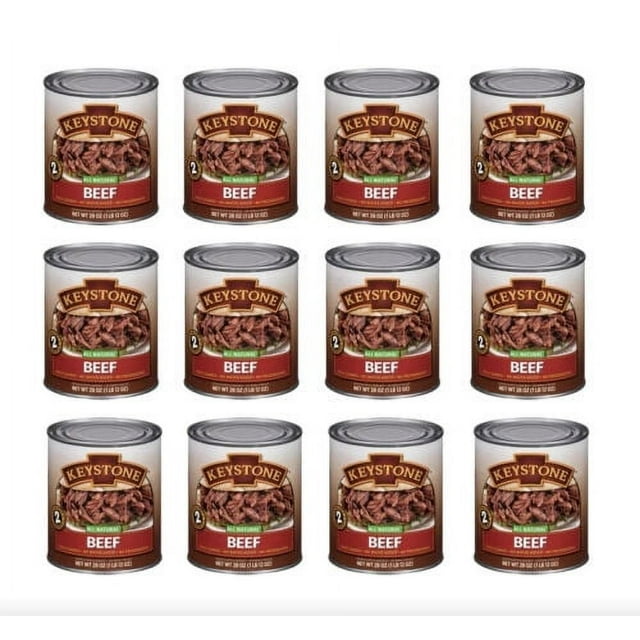 Keystone Meats All Natural Canned Beef, 28 Ounce - 12 Pack for Bulk ...