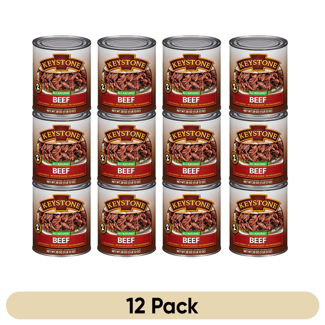 Keystone Meats All Natural Canned Beef, 28 Ounce - 12 Pack for Bulk ...