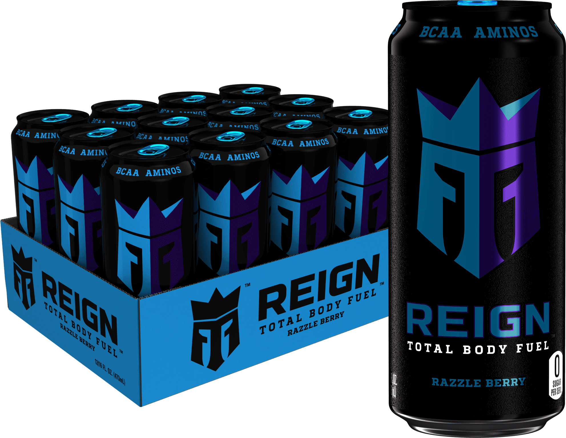 Reign Zero Carb Clean Diet Energy Drink, Razzle Berry, 16 Fl Oz (12 ...