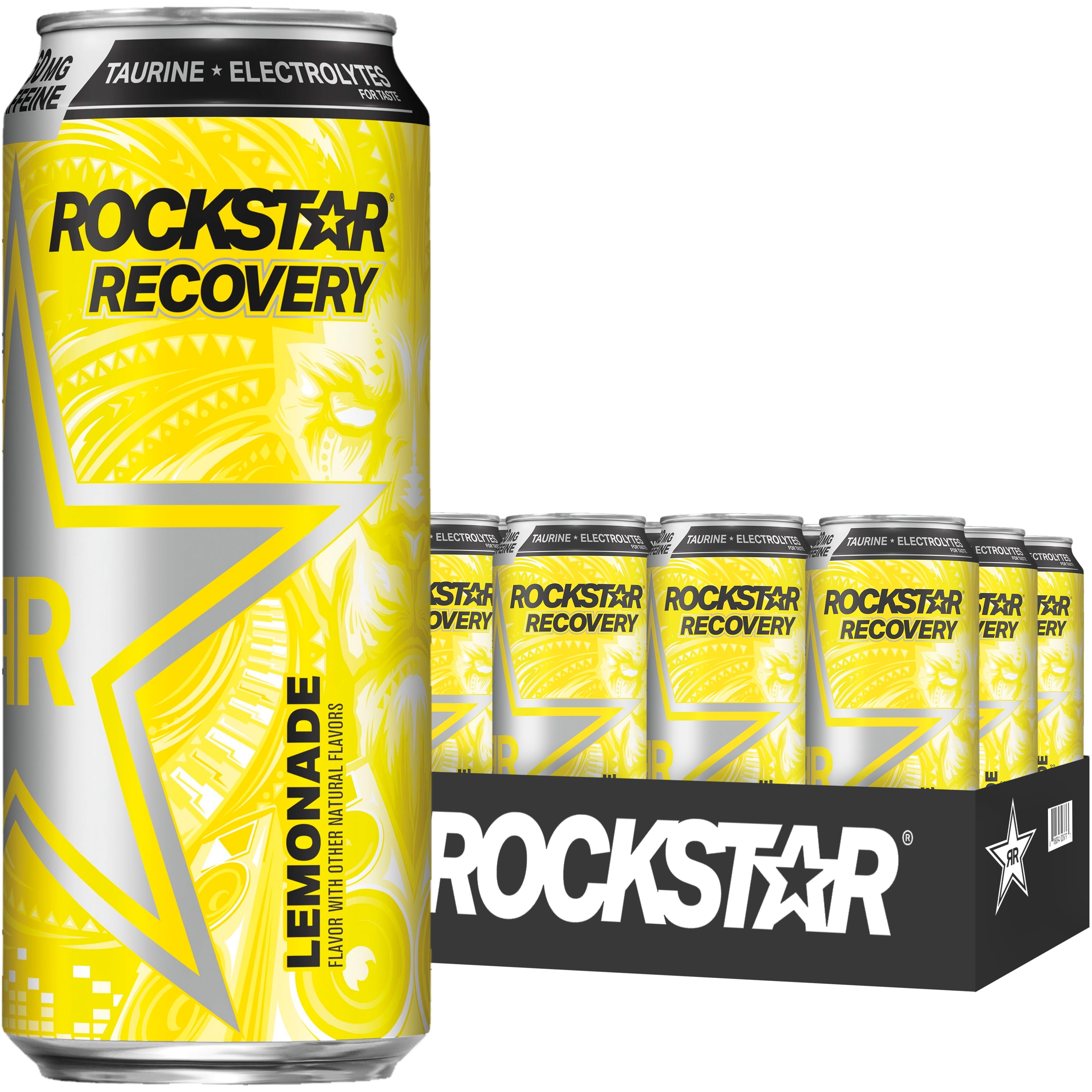 (12 Cans) Rockstar Recovery Energy Drink, Lemonade, 16 fl oz - Walmart.com