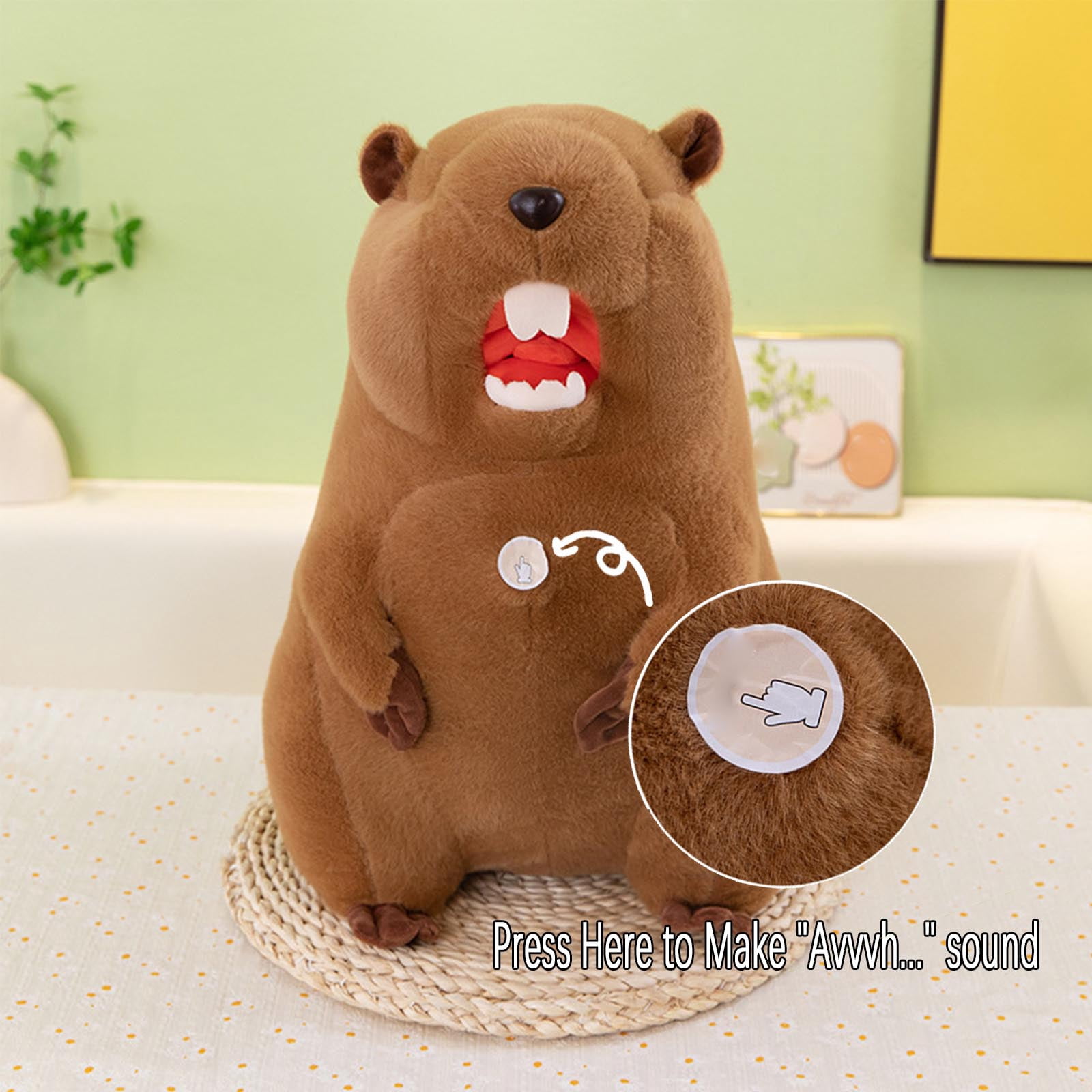 12 in Capybara Plush Cute Capybara Stuffed Animals Can Make Sounds ...