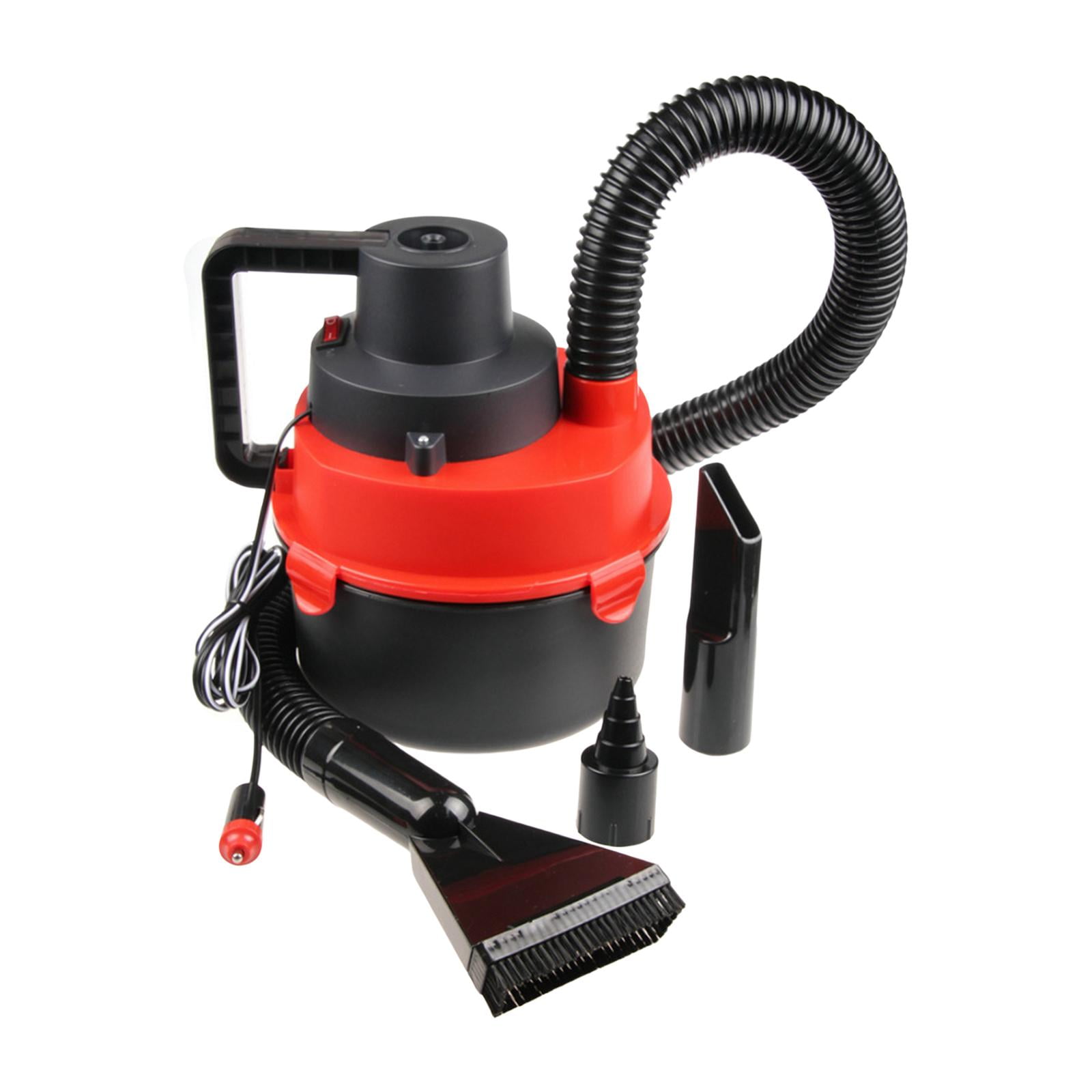 12 Car Auto Canister Vacuum Low Powered 3 Nozzle Attachments Dry Pickup ...