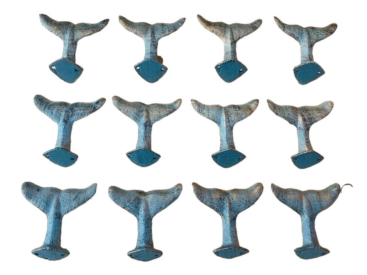 12 Cast Iron Whale Tail Hooks Coat Hat Closet Hall Tree Jacket Tale Hat ...