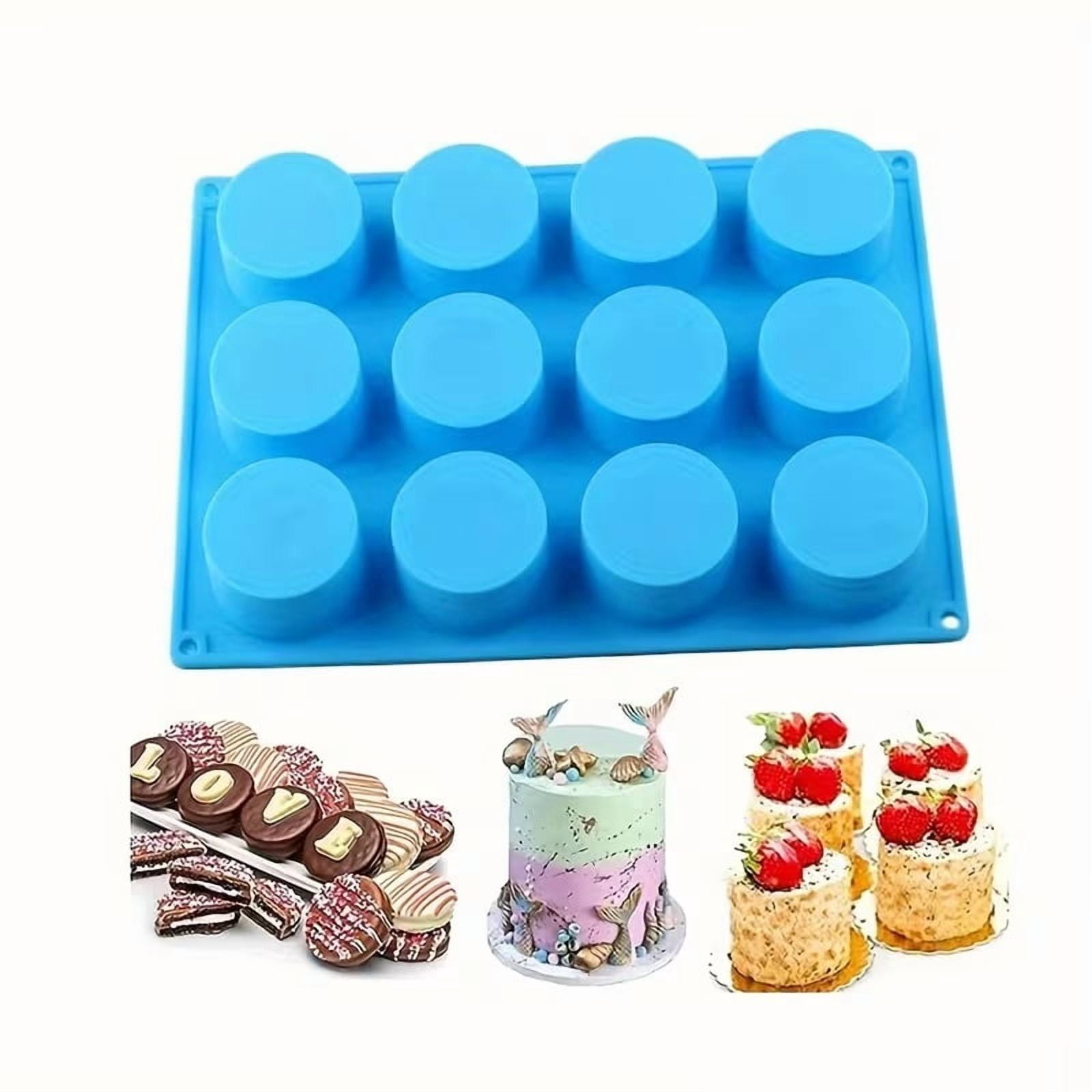 12-Cavity Silicone Cake Mold - Versatile Baking Tool for Cookies ...