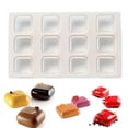 12-Cavity Silicone Mold for Chocolate, Pudding, and Pastry - Perfect ...