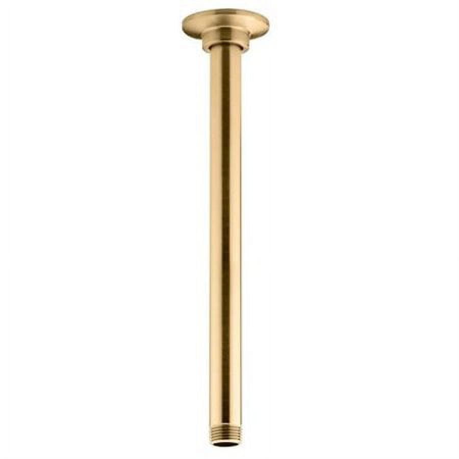 12" Ceiling Mount Shower Arm - Finish: Vibrant Moderne Brushed Gold ...
