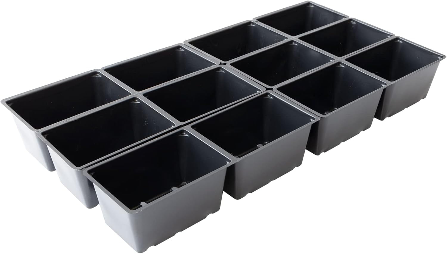 12 Cell Tray Inserts - Pack of 100 - One Dozen Perforated Planter Cells ...