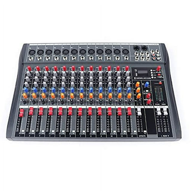12 Channel Audio Mixer, Professional Live Studio Audio Mixer with ...