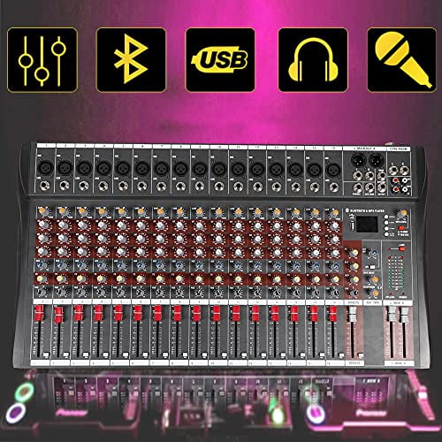 12 Channel Professional Powered Mixer power mixing Amplifier Bluetooth ...