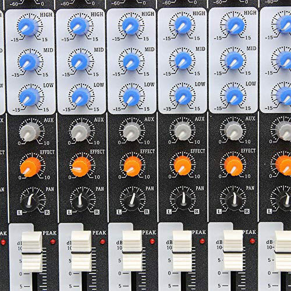 12 Channels Mic Line Audio, 120S-USB Professional Mixer Mixing Console ...