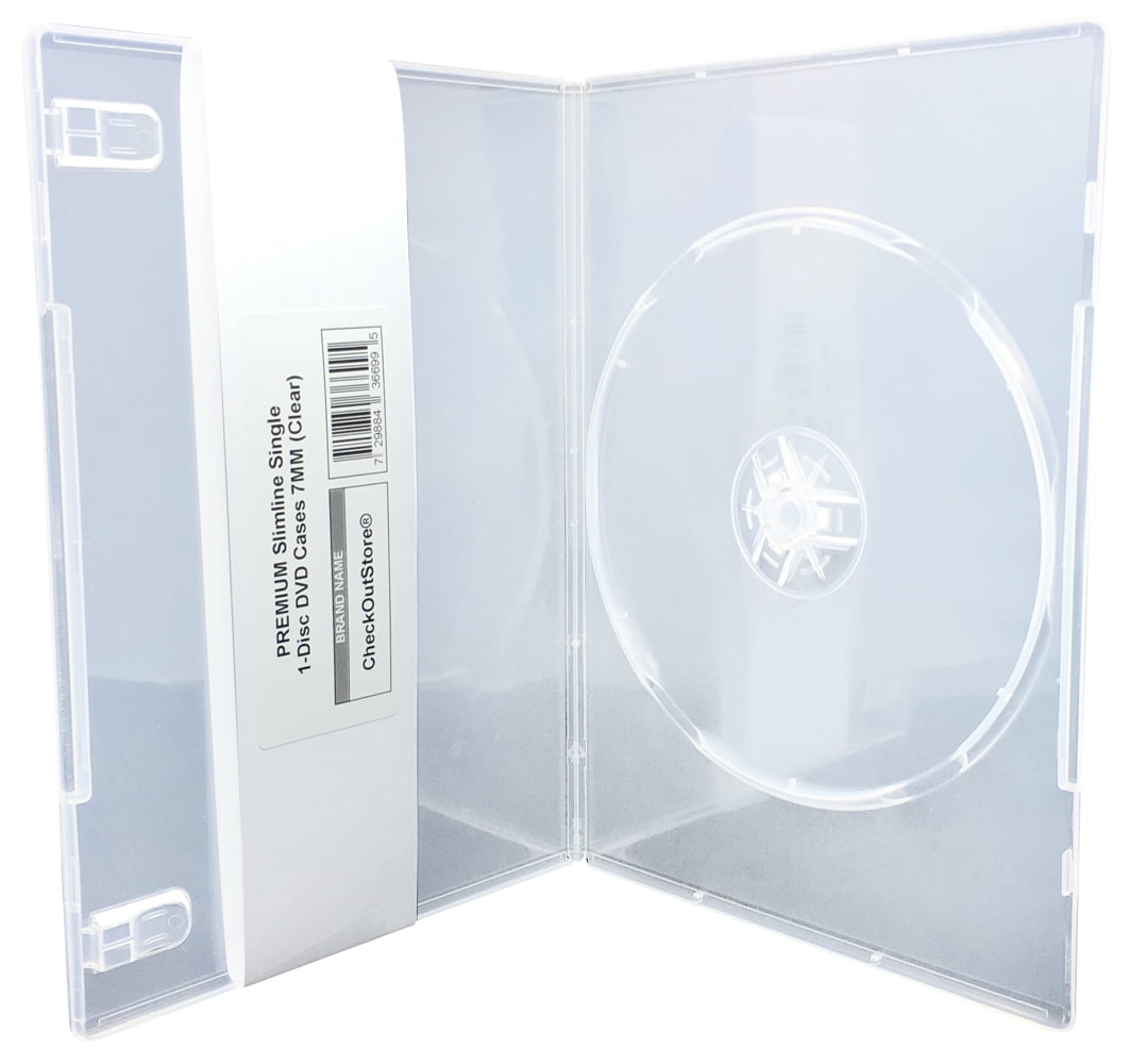 CheckOutStore Slimline Single DVD Case, 7mm Clear Polypropylene, 12 ...