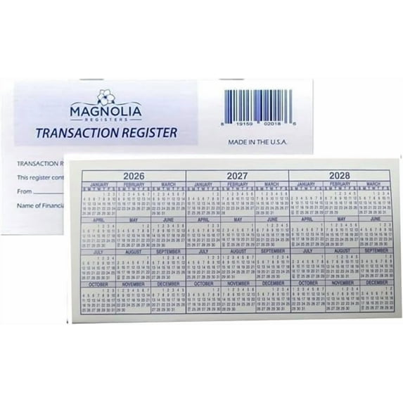 12 Checkbook Registers 26-27-28 Calendars by Magnolia Registers ...