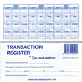 "Easy Read Register, 12 Checkbook Registers with 2025-2027 Calendars ...