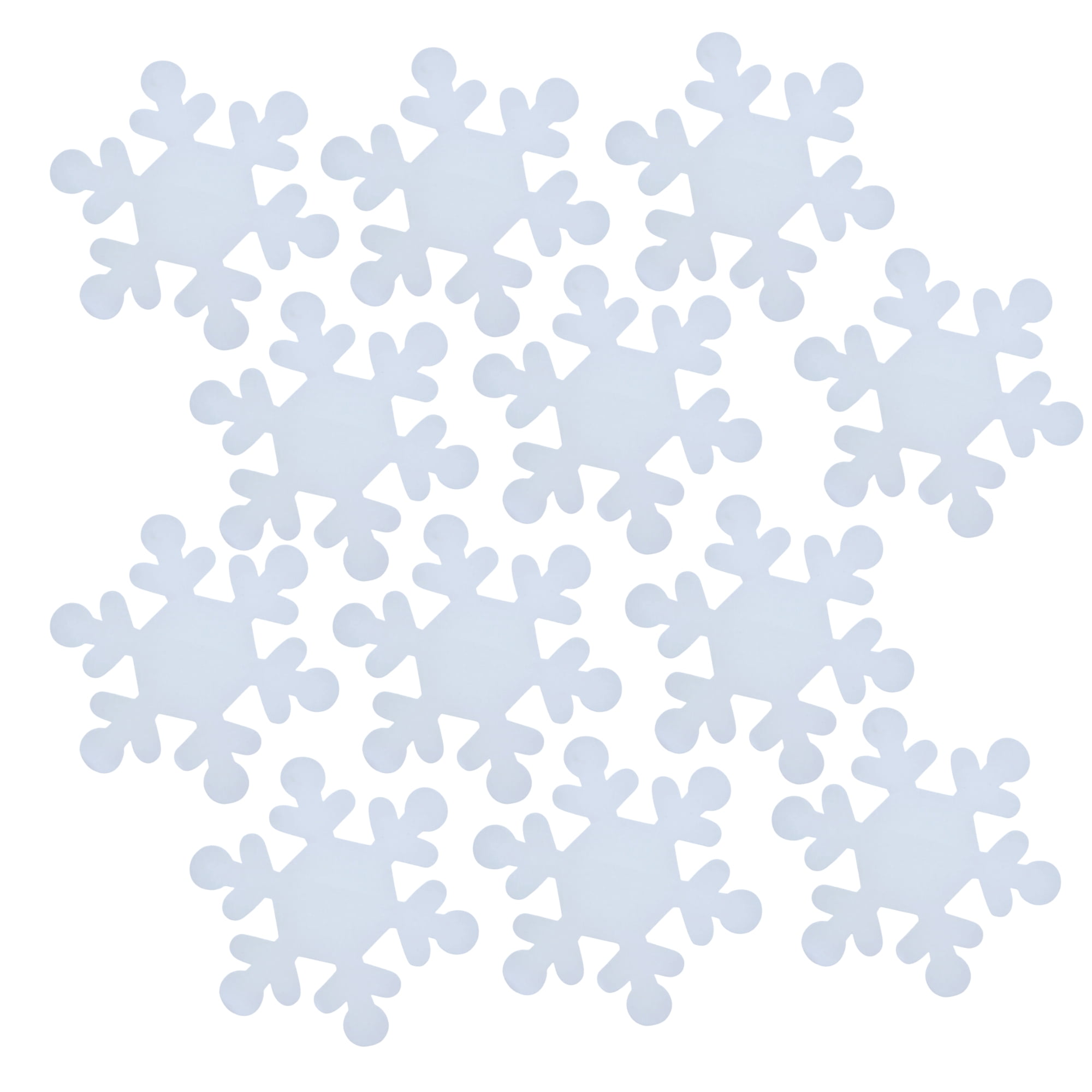 (12) Christmas Foam White Snowflakes, 8-inch Decorative Shape for DIY ...