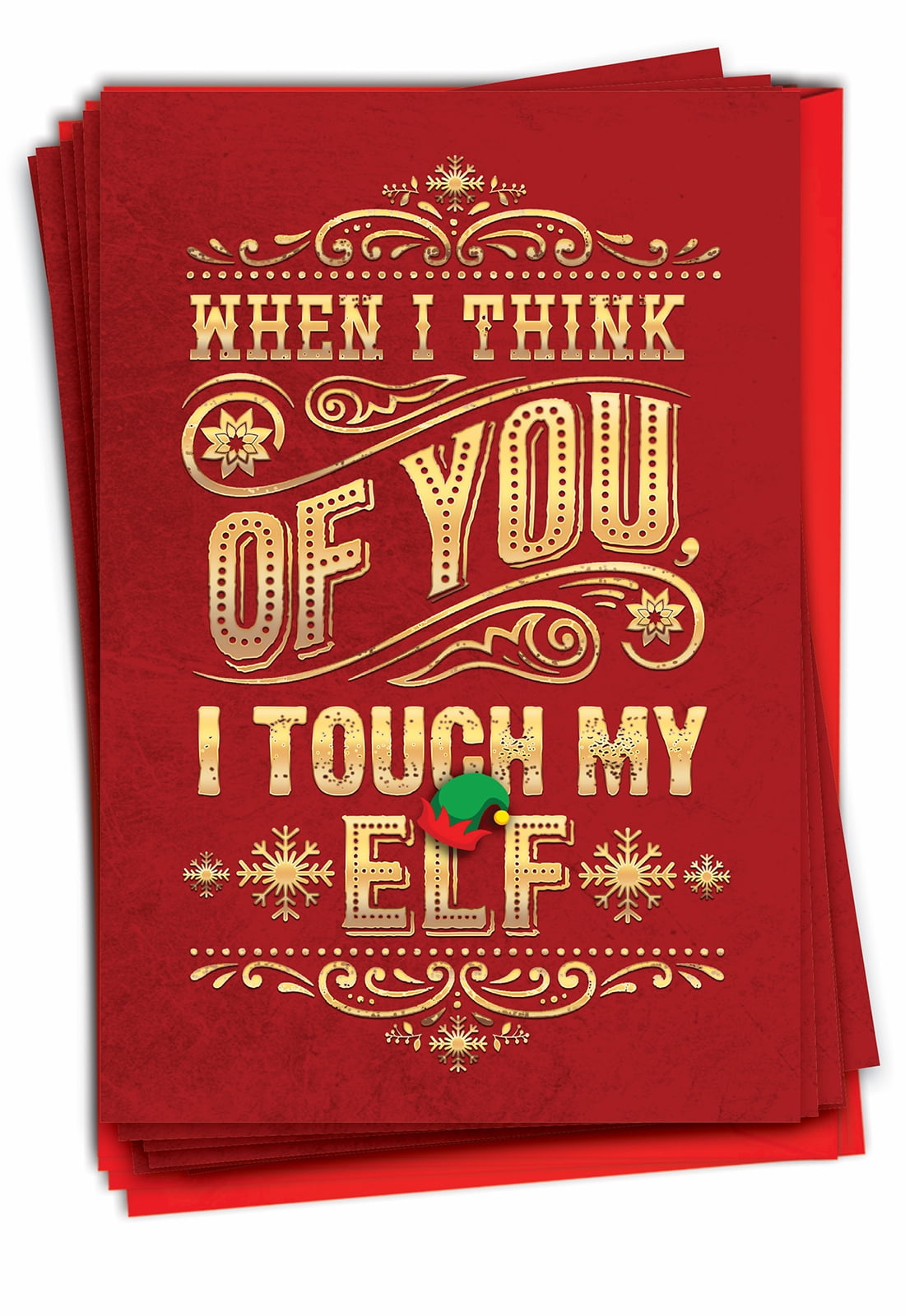 12 Christmas Greeting Cards (1 Design, 12 Cards) - Touch My Elf ...