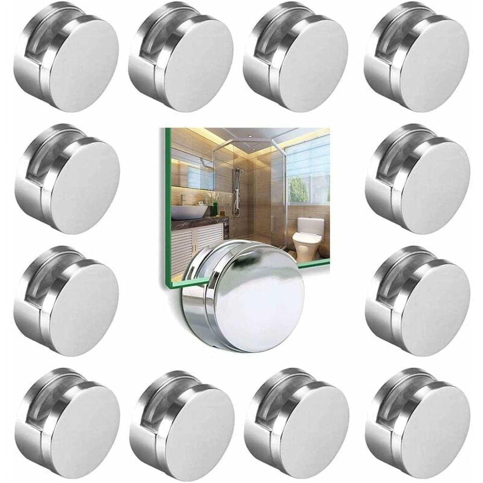 12 Circular Mirror Clips, Mirror Clips, Glass Clips, Zinc Alloy ...