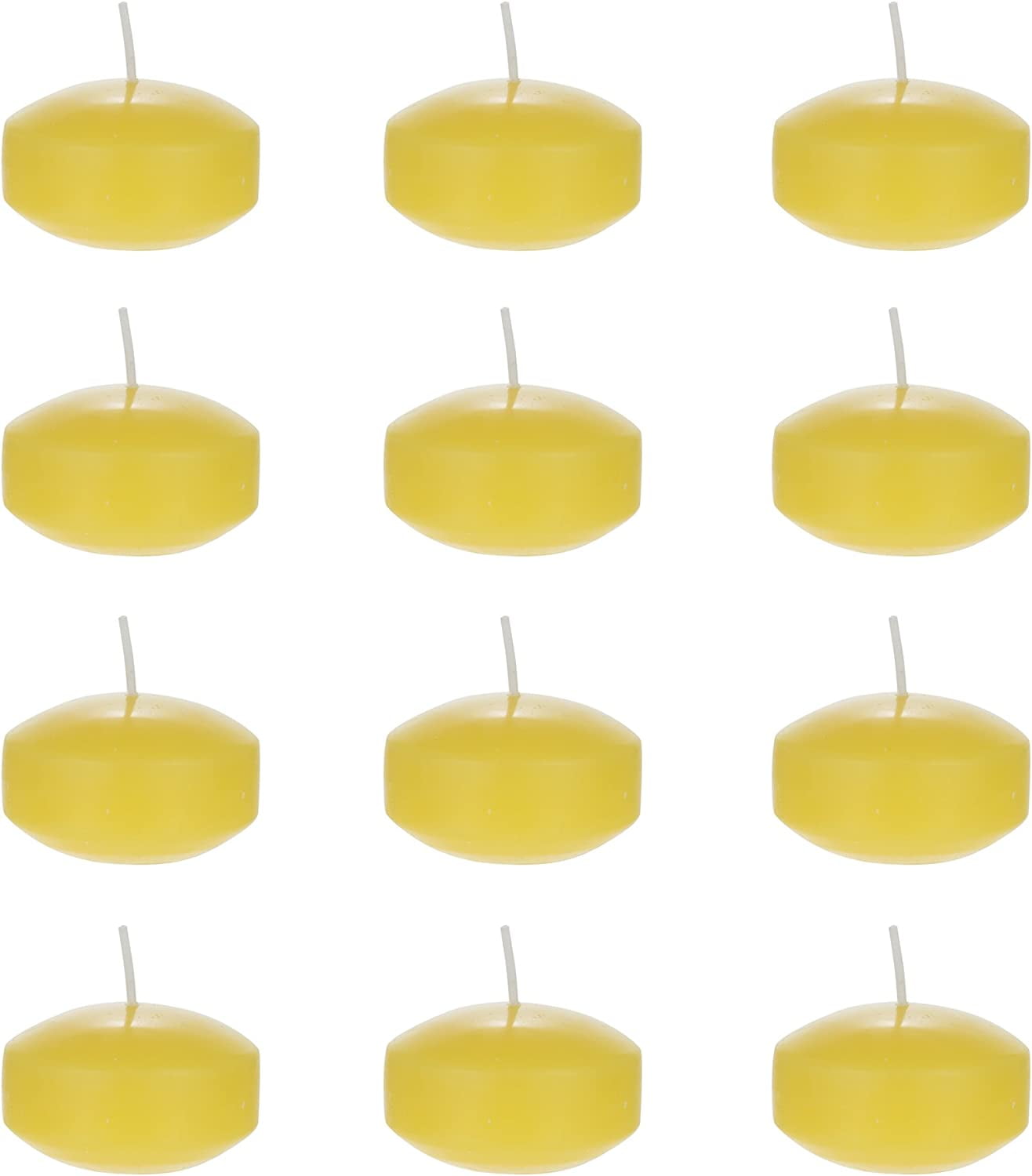 12 Citronella Scented Floating Disc Candle, Hand Poured Paraffin Wax ...