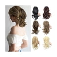 12" Claw Clip Ponytail Extension Synthetic Short Curly Wavy Pony Tail ...