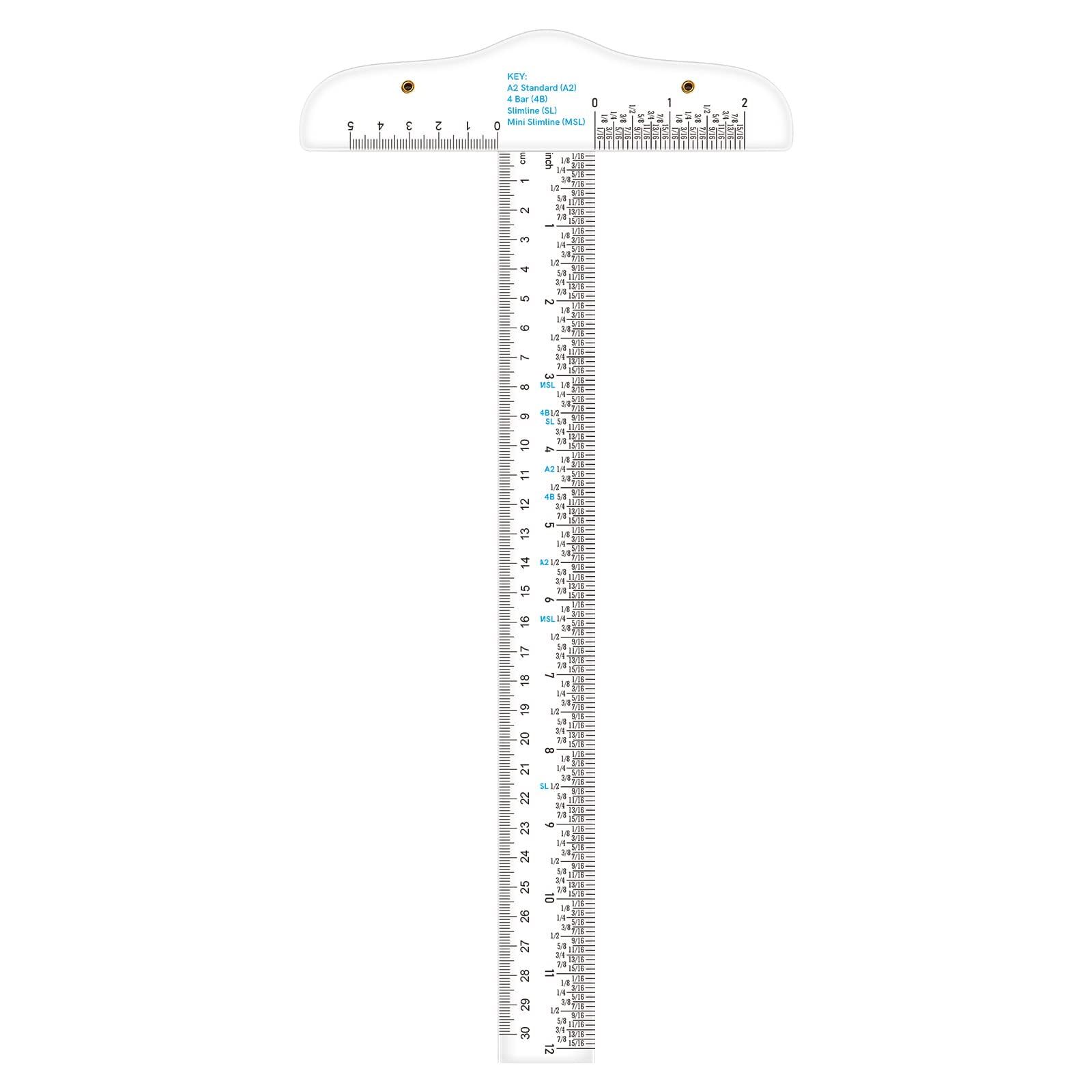 12" Clear Acrylic T-Square Ruler for Easy Reference Crafting T-Square ...