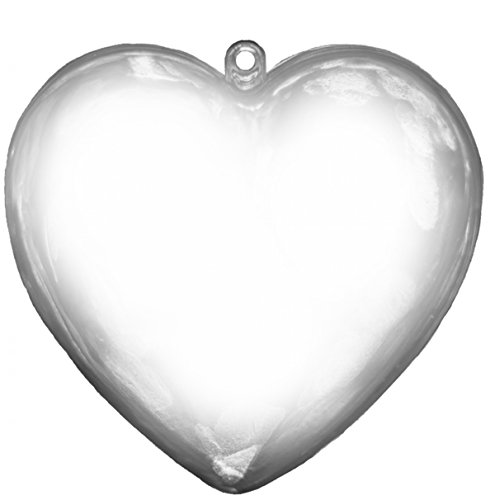 12 Clear Plastic Heart Fillable Ornament Favor 4" - Walmart.com