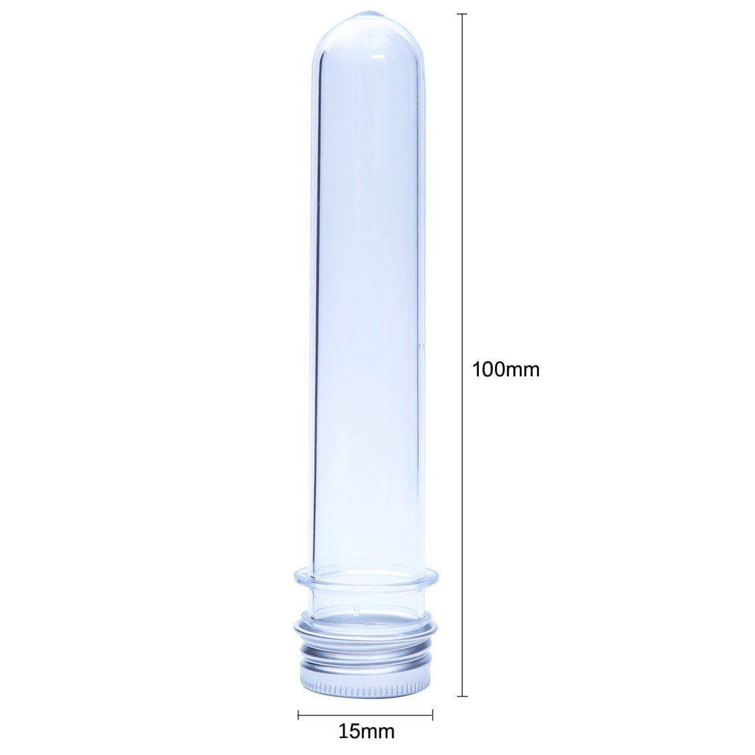 12 Clear Plastic Test Tubes with Caps, 24 x 109mm(30ml) - Walmart.com