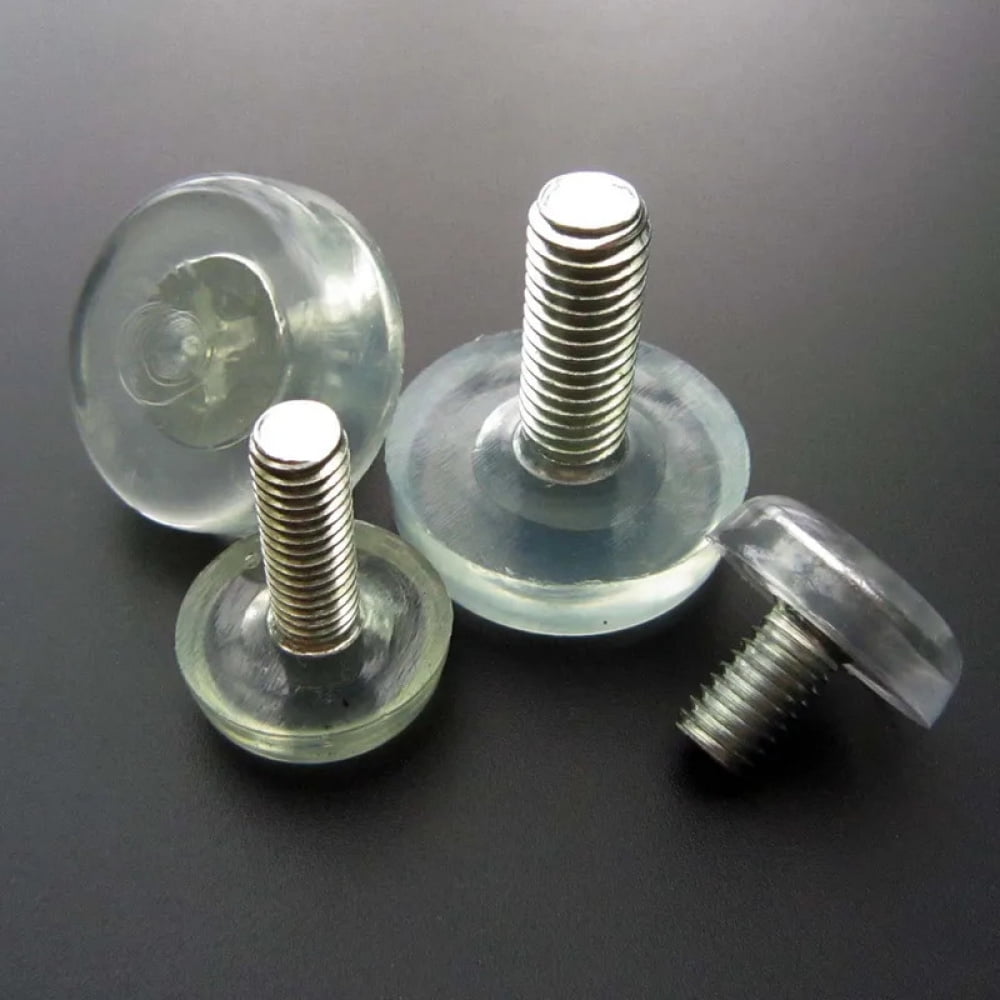 12 Clear Transparent Furniture Table Sofa Cabinet Adjustable levelling ...