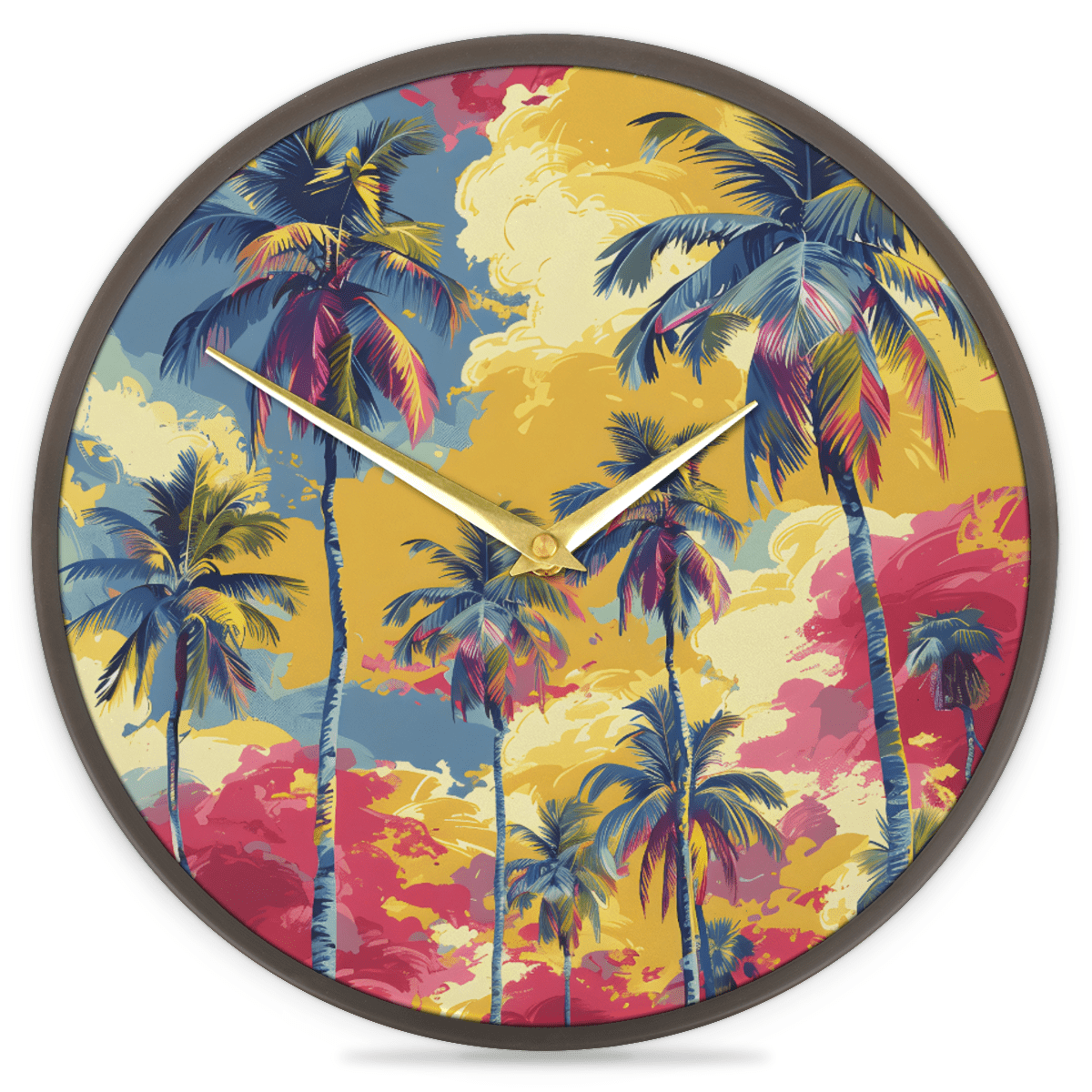 12"Coastal Wall Clock, Wall or Tabletop Display with Stand,Silent Sweep ...