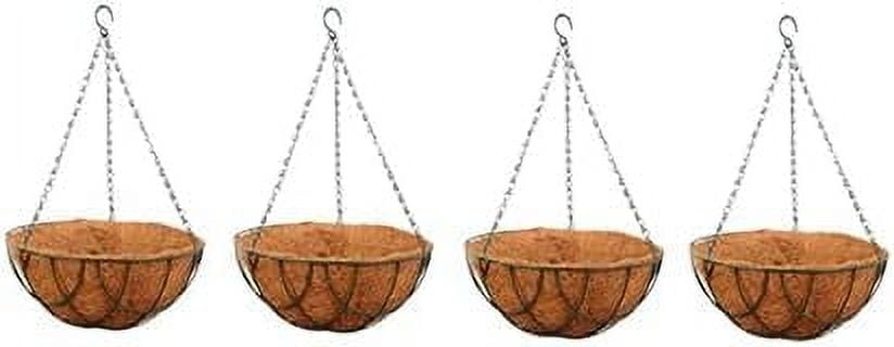 12" Coco Basket, with Liner and Chain 4 Pack - Walmart.com