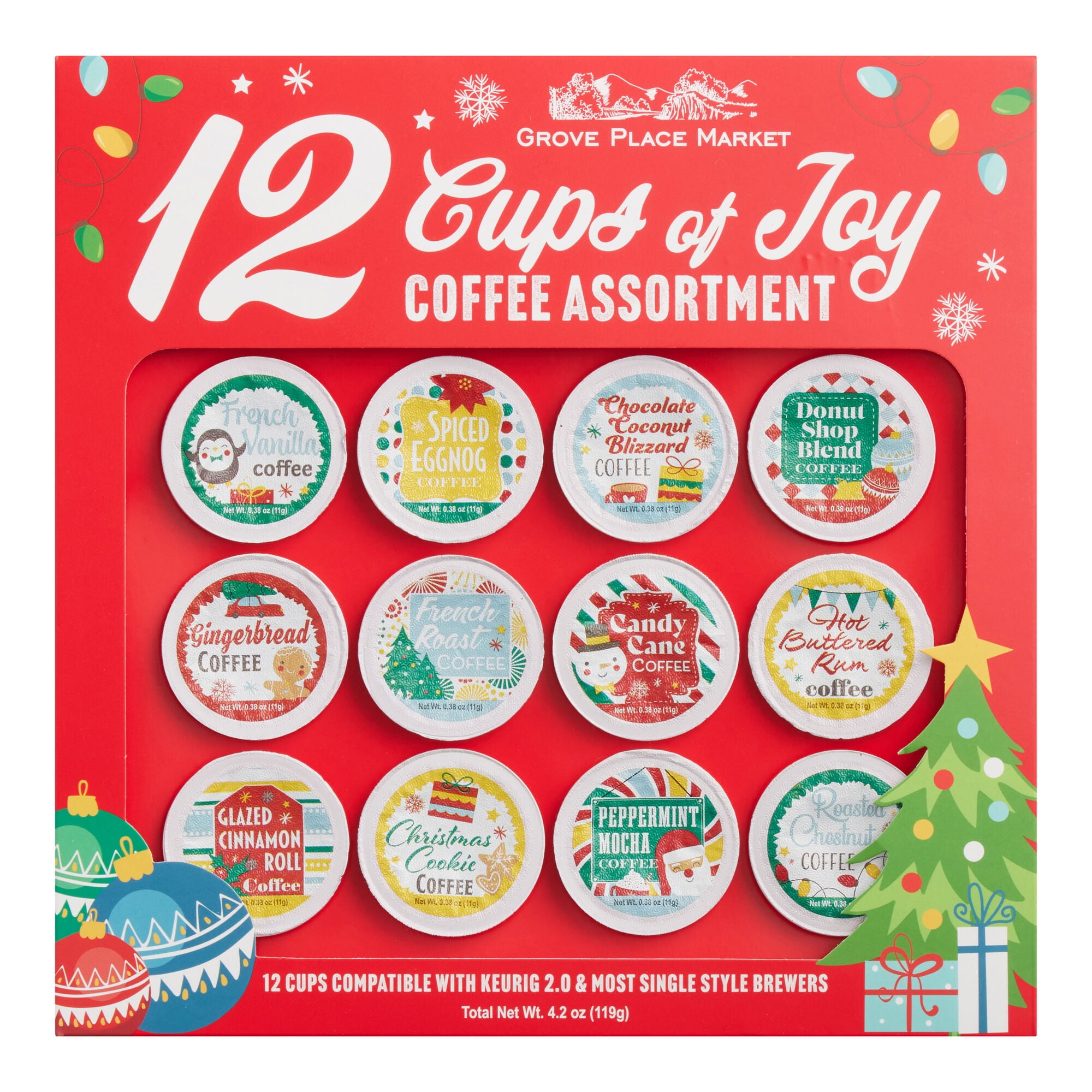 12 Coffees Of Christmas Coffee Pods 4.65 oz 12 ea . - Walmart.com