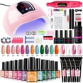 12-Color Gel Nail Polish Kit with UV Light & Electric Nail Drill ...