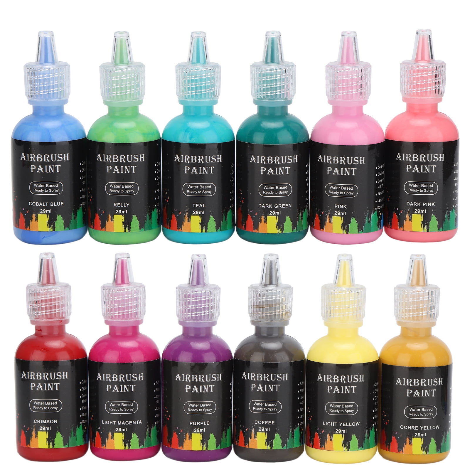 12 Color Ink Paint Liquid DIY Airbrush Paint Art Ink for Car Crafts ...