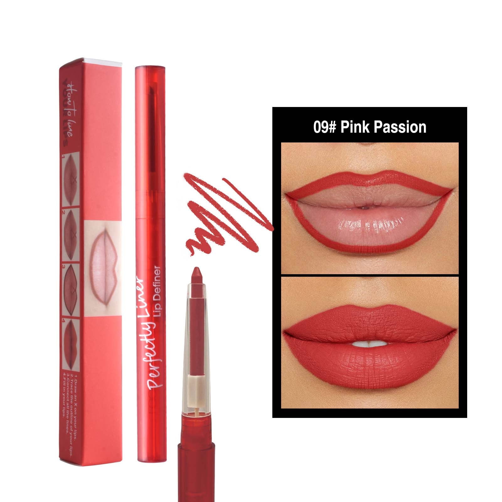 12-Color Matte Lip Liner & Lipstick Set | Long-Lasting Waterproof Lip ...