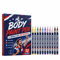 12-Color Oil-Based Paint Markers, Fine Point, Waterproof, Permanent for ...