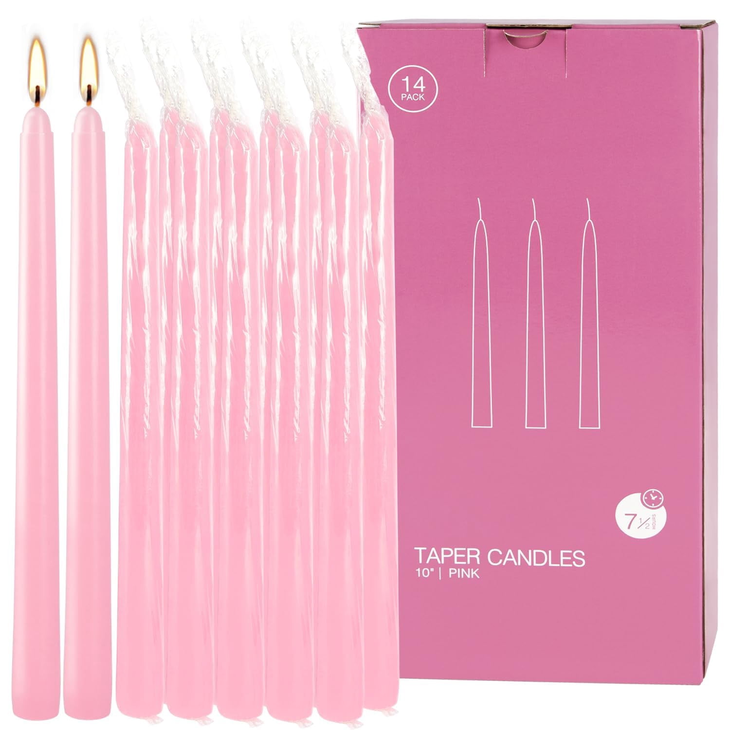 12-Color Spiral Taper Candles 10 Inch Dripless Long-Lasting Burn ...