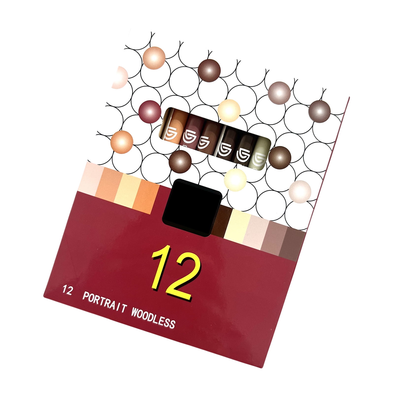 12 Color Watercolor Pencils Oil Based Woodless Colored Pencils for ...