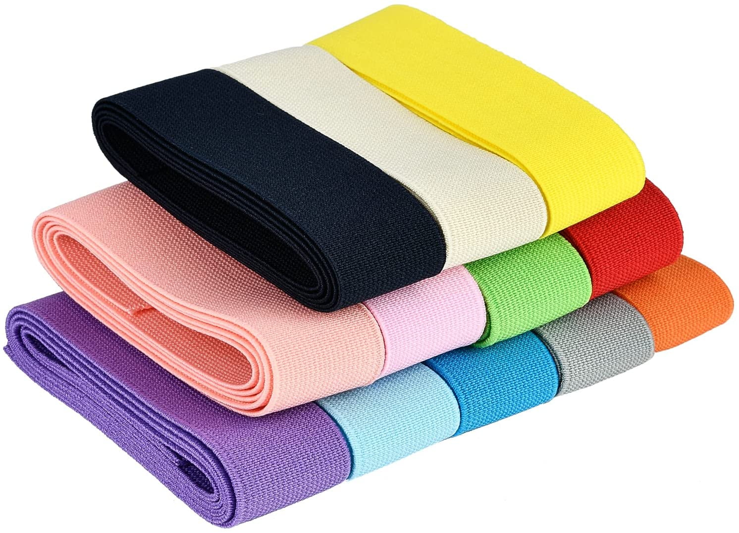 12 Colors 13 Yards Ribbon Elastic 30mm/1.2'' Wide Stretch Sewing Craft ...