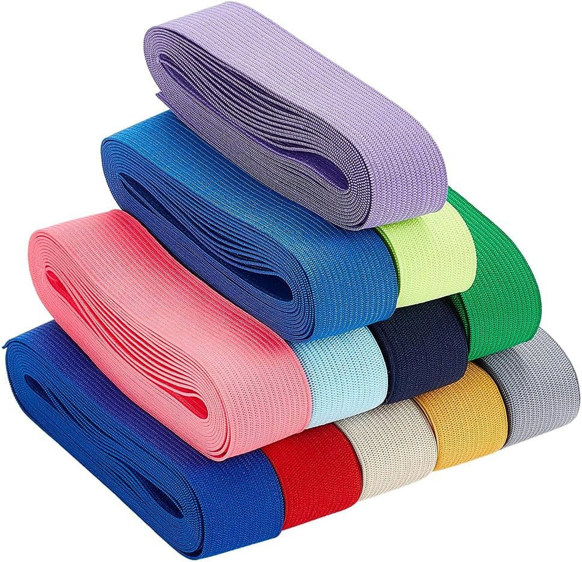 12 Colors 32.8 Yards Ribbon Elastic 1" Wide Stretch Sewing Craft ...