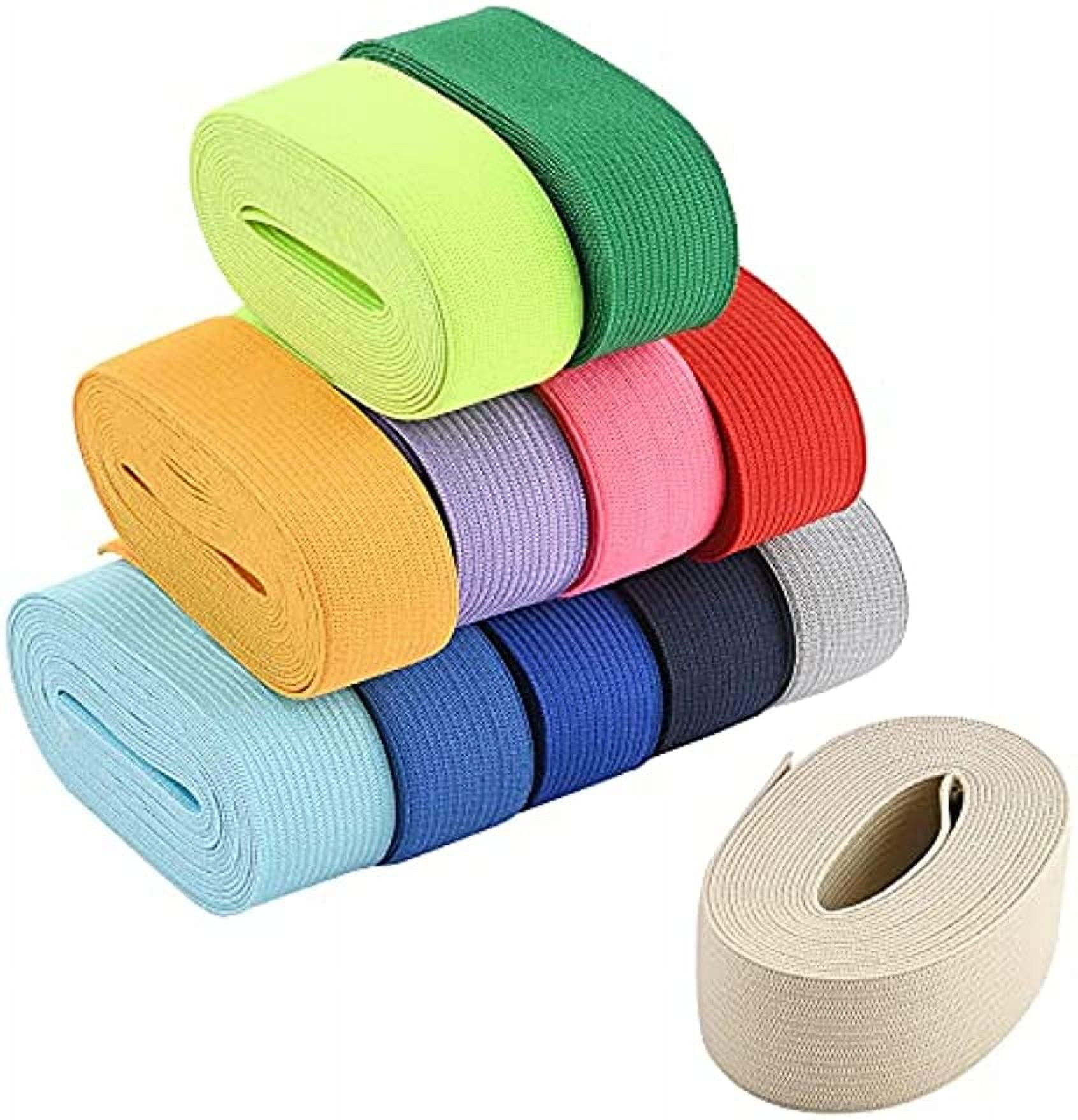 12 Colors 32.8 Yards Ribbon Elastic 1inch Wide Stretch Sewing Craft ...