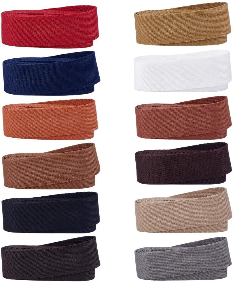 12 Colors Cotton Webbing 1.5 Inch Webbing Straps Cotton Strap Bag ...