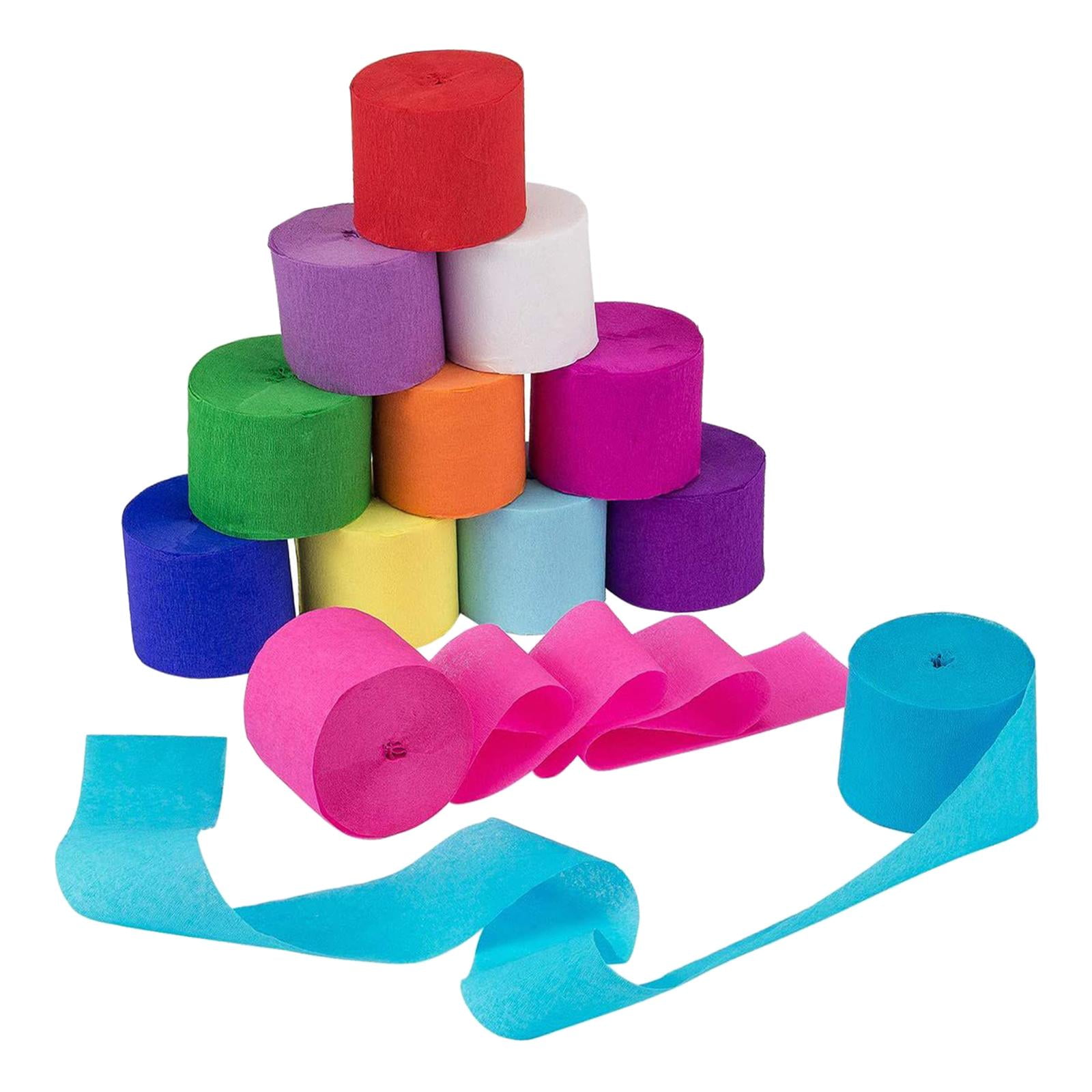 12 Colors Crepe Paper Streamers for Party Backdrop Gift Wrapping ...