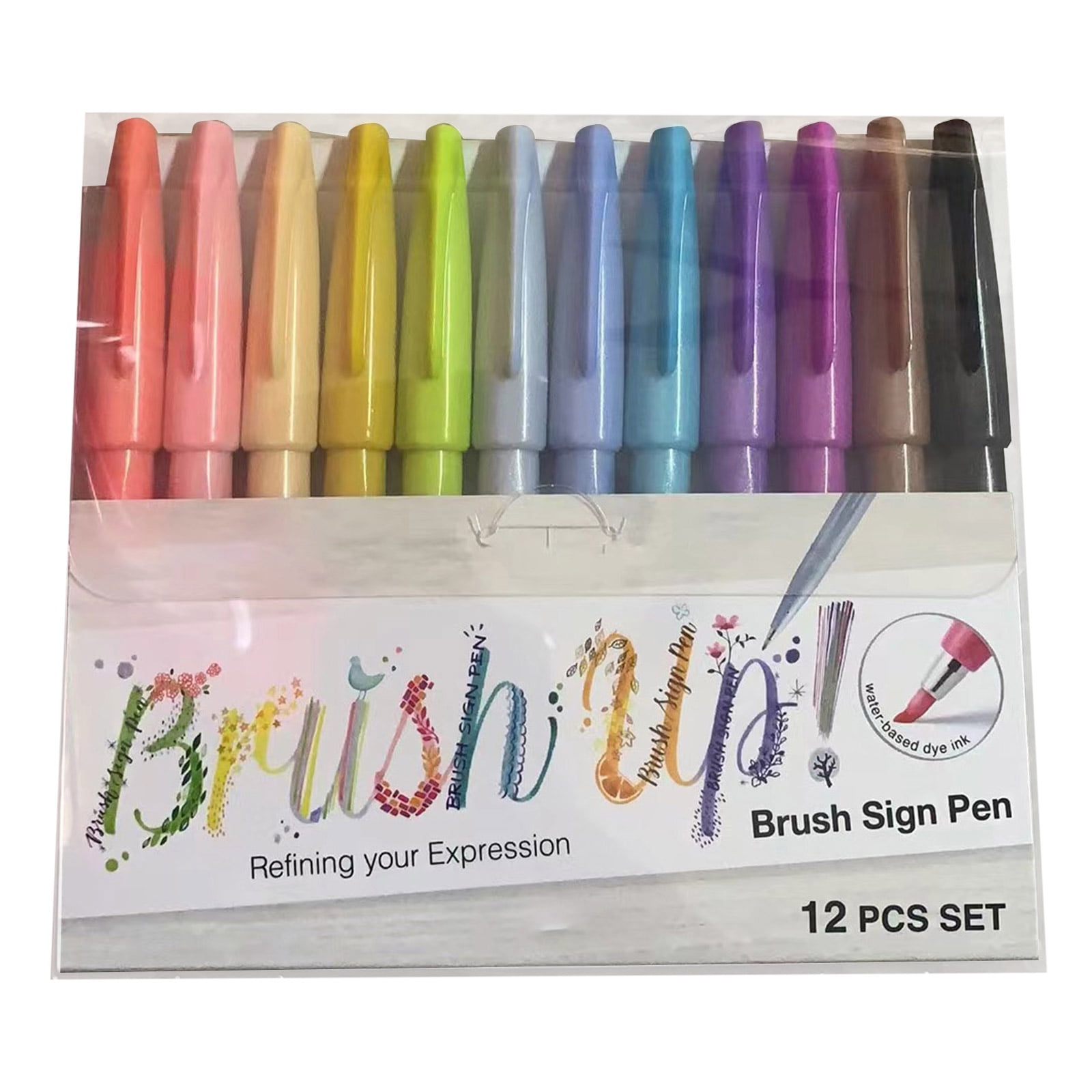 12 Colors Fine Tip Acrylic Paint Pens Markers Set Quick Drying And Fade ...