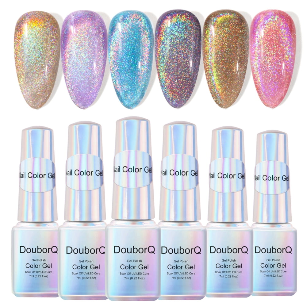 12 Colors Glare Laser Cat Eye Gel Manicure Flash Rainbow Spar Cat Eye ...