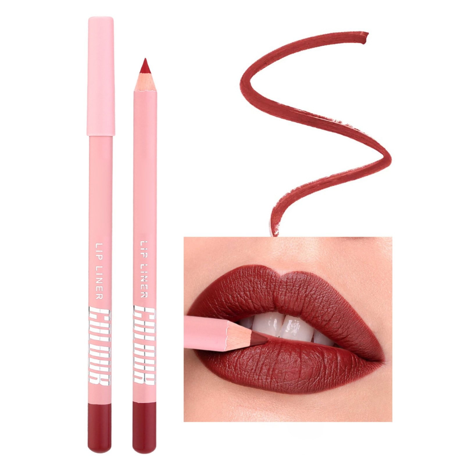 12 Colors Lip Liner & Lipstick Set, Long Lasting Waterproof Lip Pencils ...
