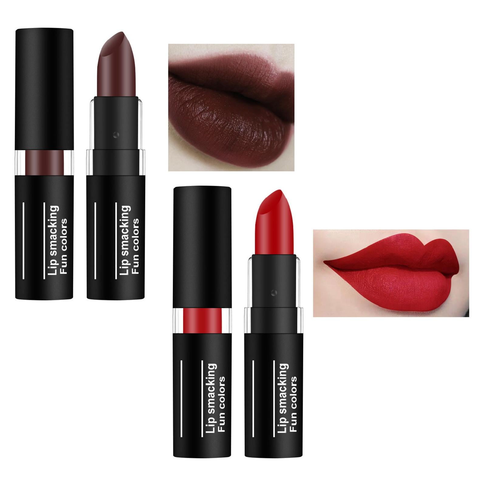 12 Colors Lipstick Velvet Moisturizing Long Lasting Waterproof Lipstick ...