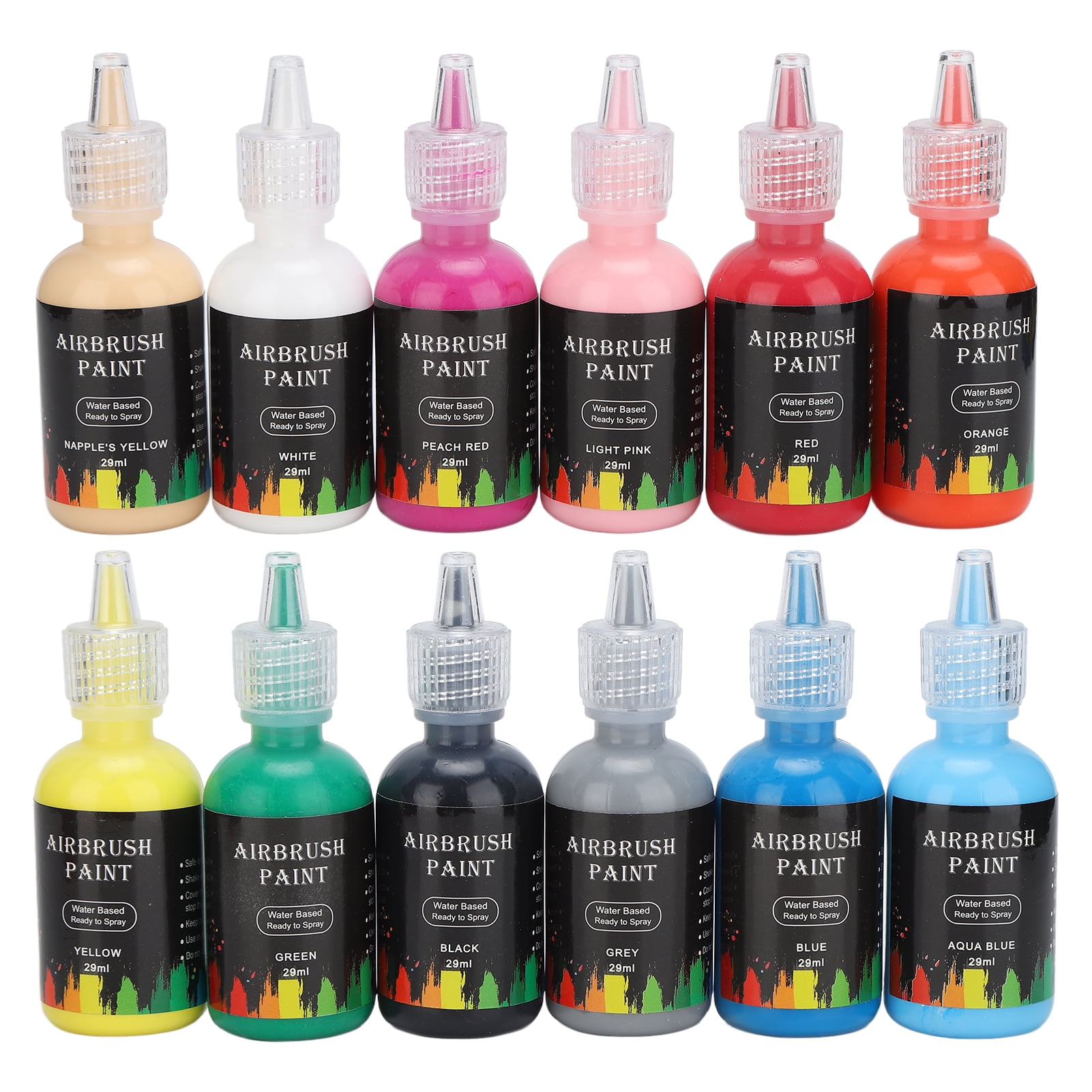 12 Colors Liquid Pigment Set DIY Paint Ink Dye Supplies for DIY Clothing Car Crafts Art Making ...