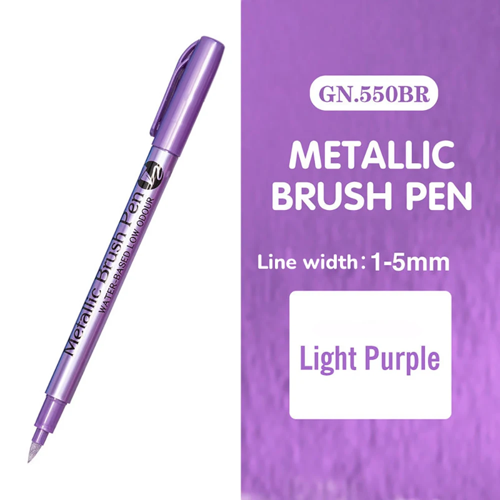 12 Colors Metallic Markers Pens colors Paint Pens for Black Paper ...