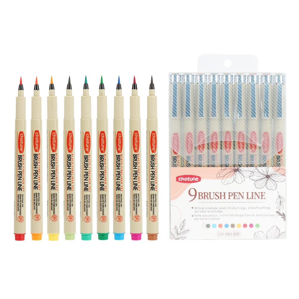 12 Colors Micro-Line Fineliner Pen Set 05 Fine Point Drawing Pen ...