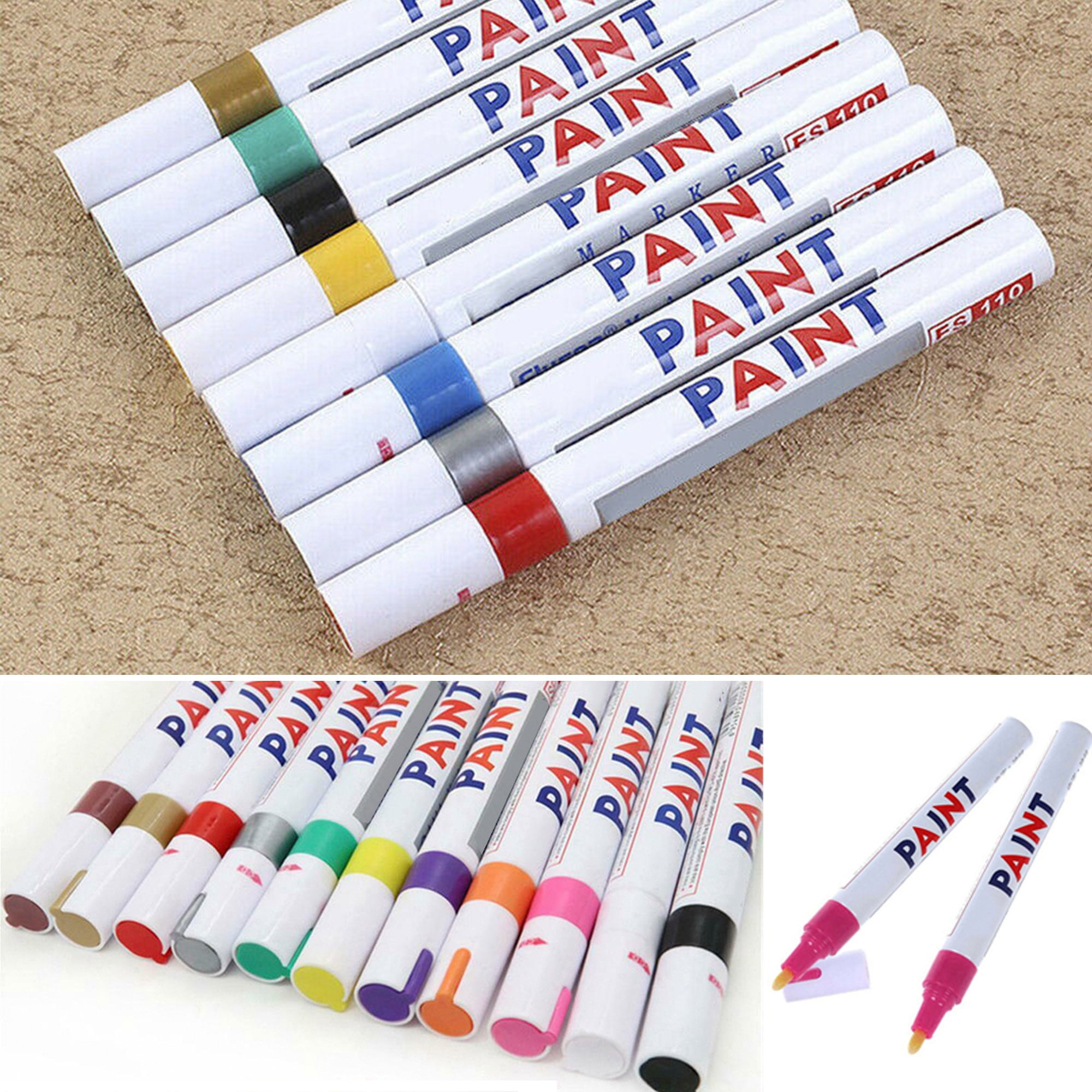 12 Colors Paint Marker, Acrylic Paint Pens For Rock Painting, Multi ...
