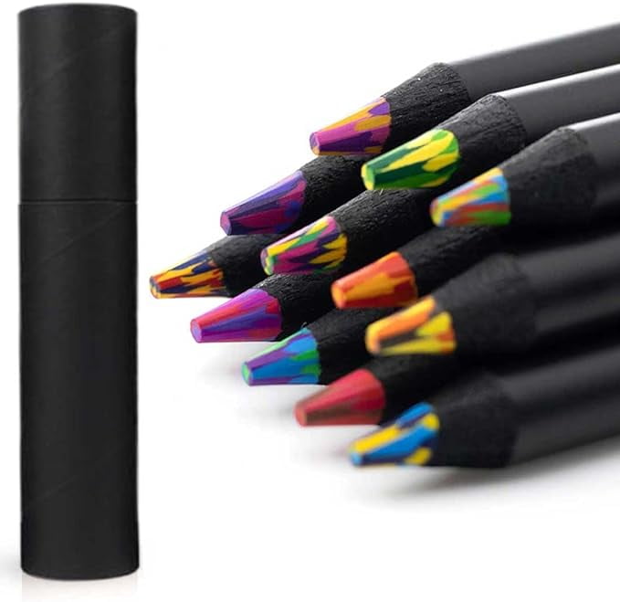 12 Colors Rainbow Pencils, Multi Colored Pencils for Adult Coloring ...