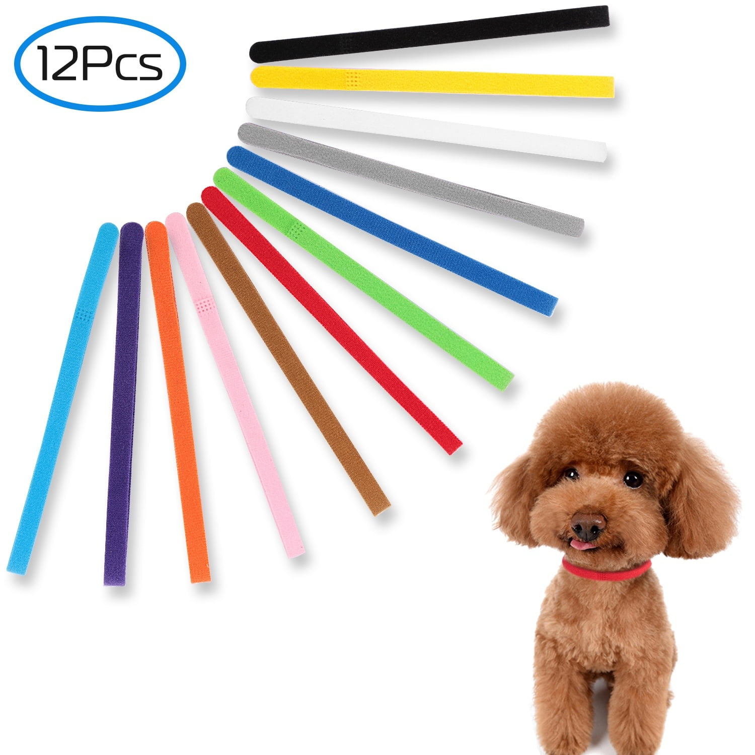 12 Colors Whelping Puppy ID Collars Adjustable Double-Sided Pet ID ...